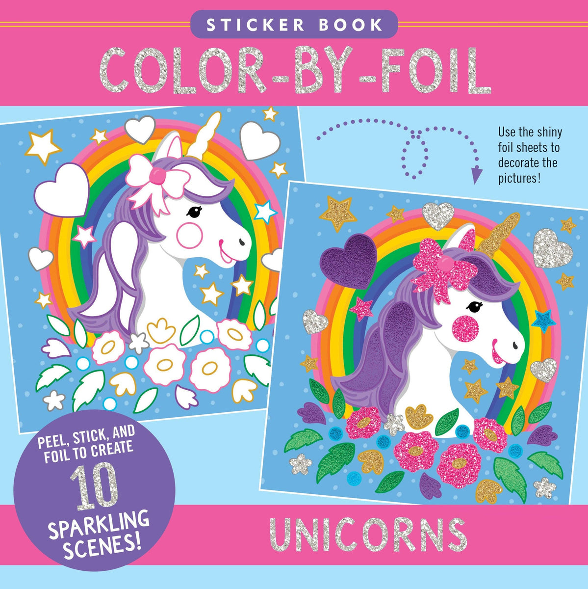 Color-By-Foil Sticker Book - Unicorns – Kazoodles Toys