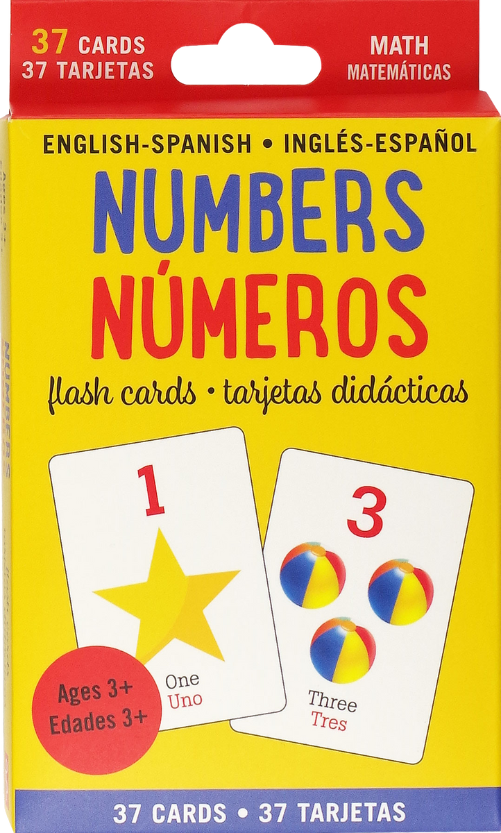 Bilingual Numbers Flash Cards (English/Spanish) – Kazoodles Toys