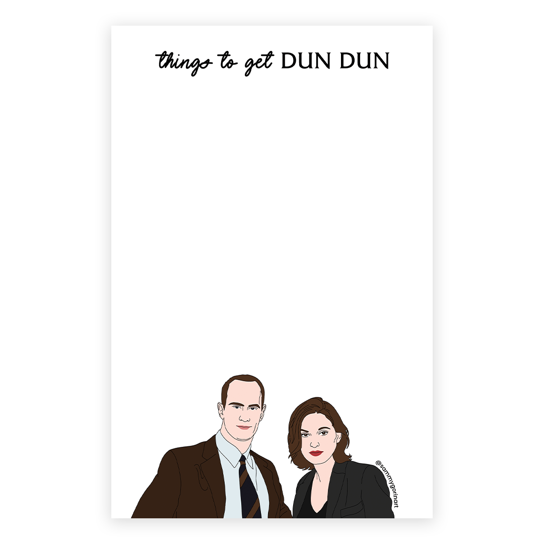 Things to Get Dun Dun Notepad, Law & Order, Benson & Stabler ...