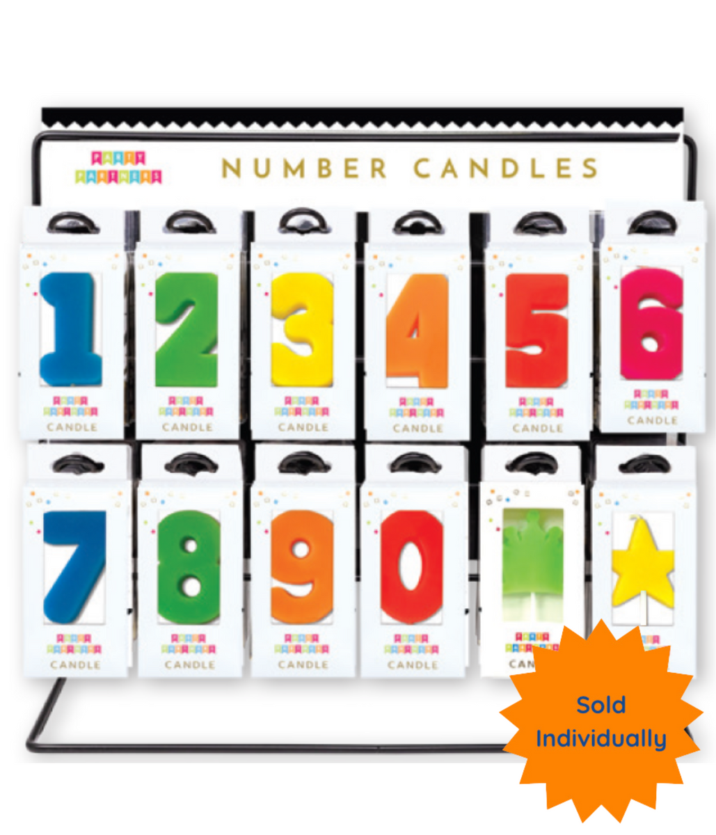 Neon Number Candle Set Display – Kazoodles Toys