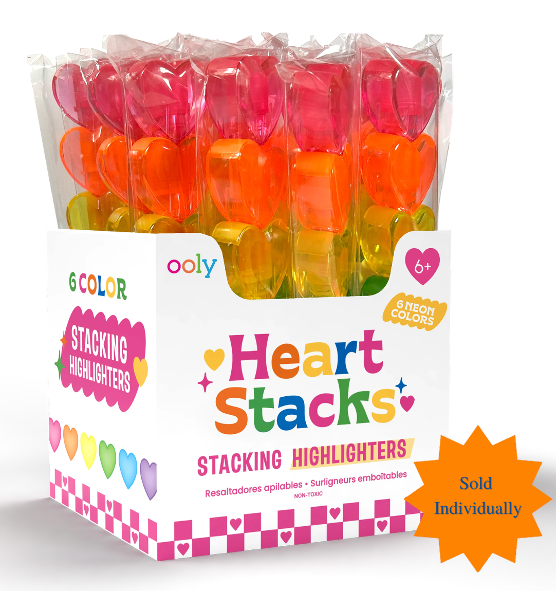 Heart Stacks: Stacking Highlighters – Kazoodles Toys