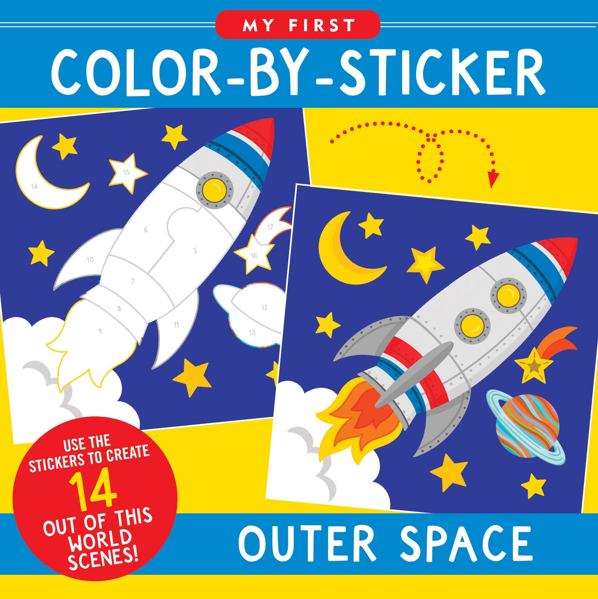My First Color-By-Sticker Book - Outer Space – Kazoodles Toys