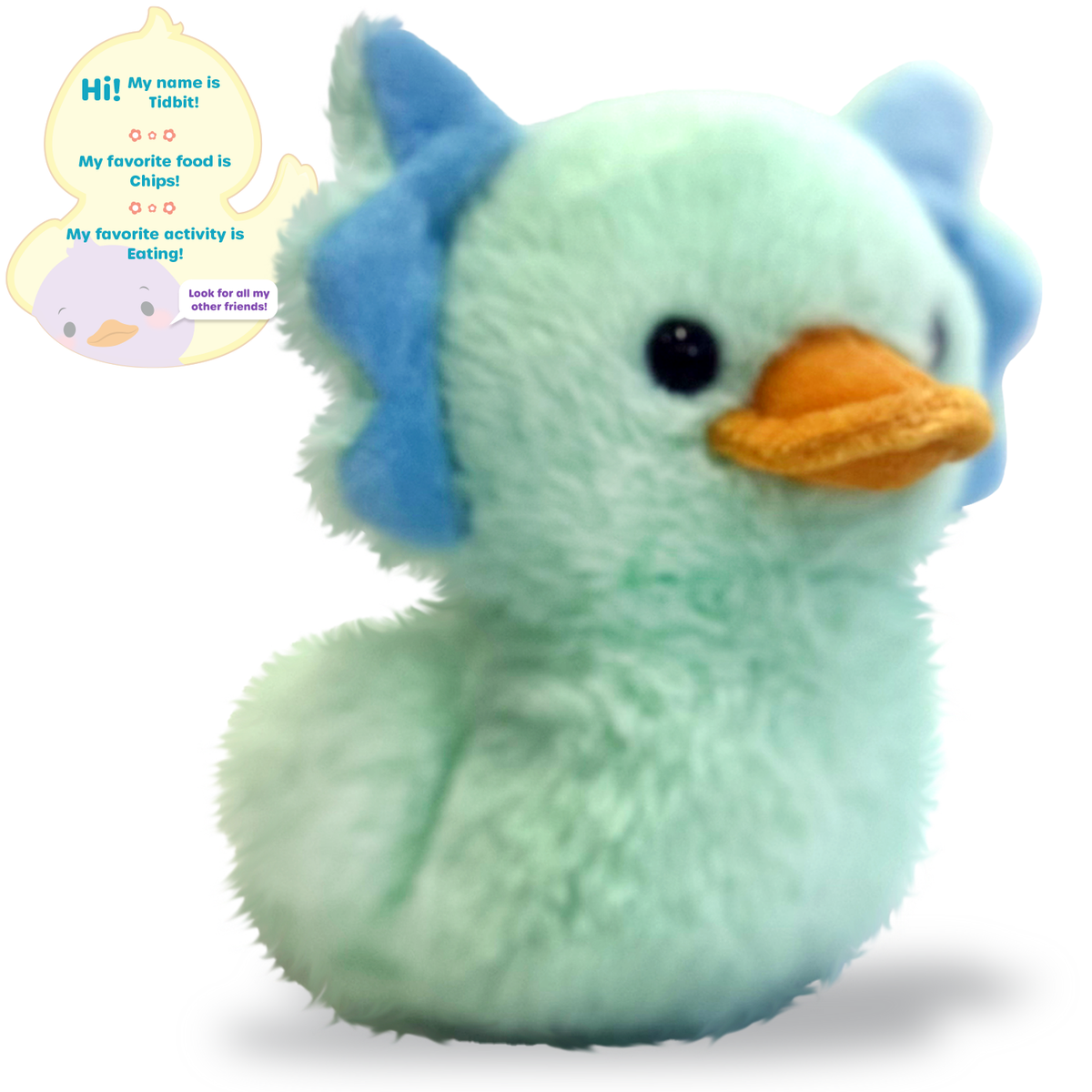 World's Softest Plush - 7" Tidbit Plush Duckee Axolotyl – Kazoodles Toys